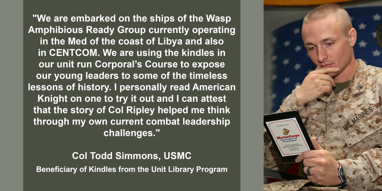 Giving Tuesday, Giving to Marines - MCA